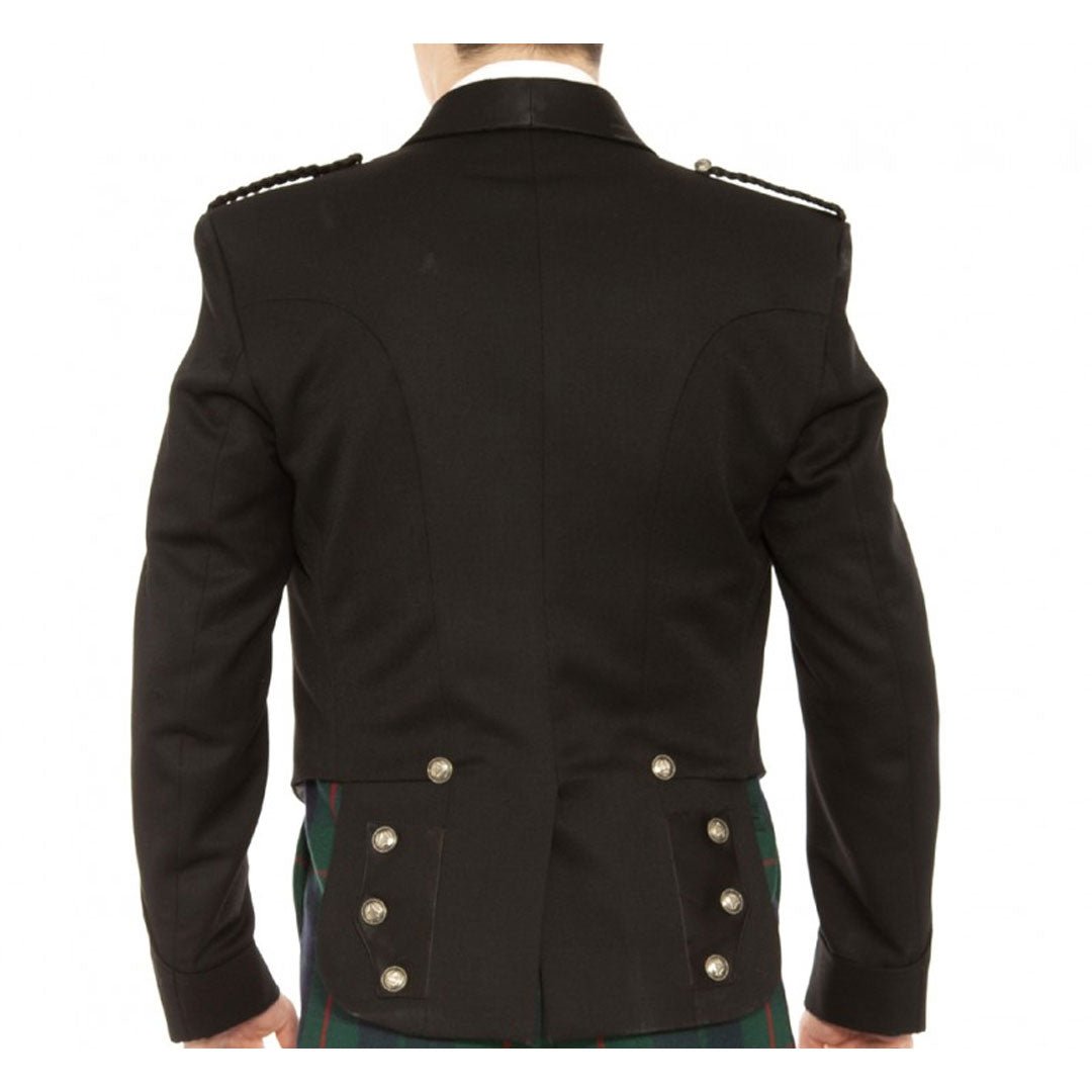 Brian Boru Jacket and Waistcoat Black Barathea – Imperial Highland Supplies