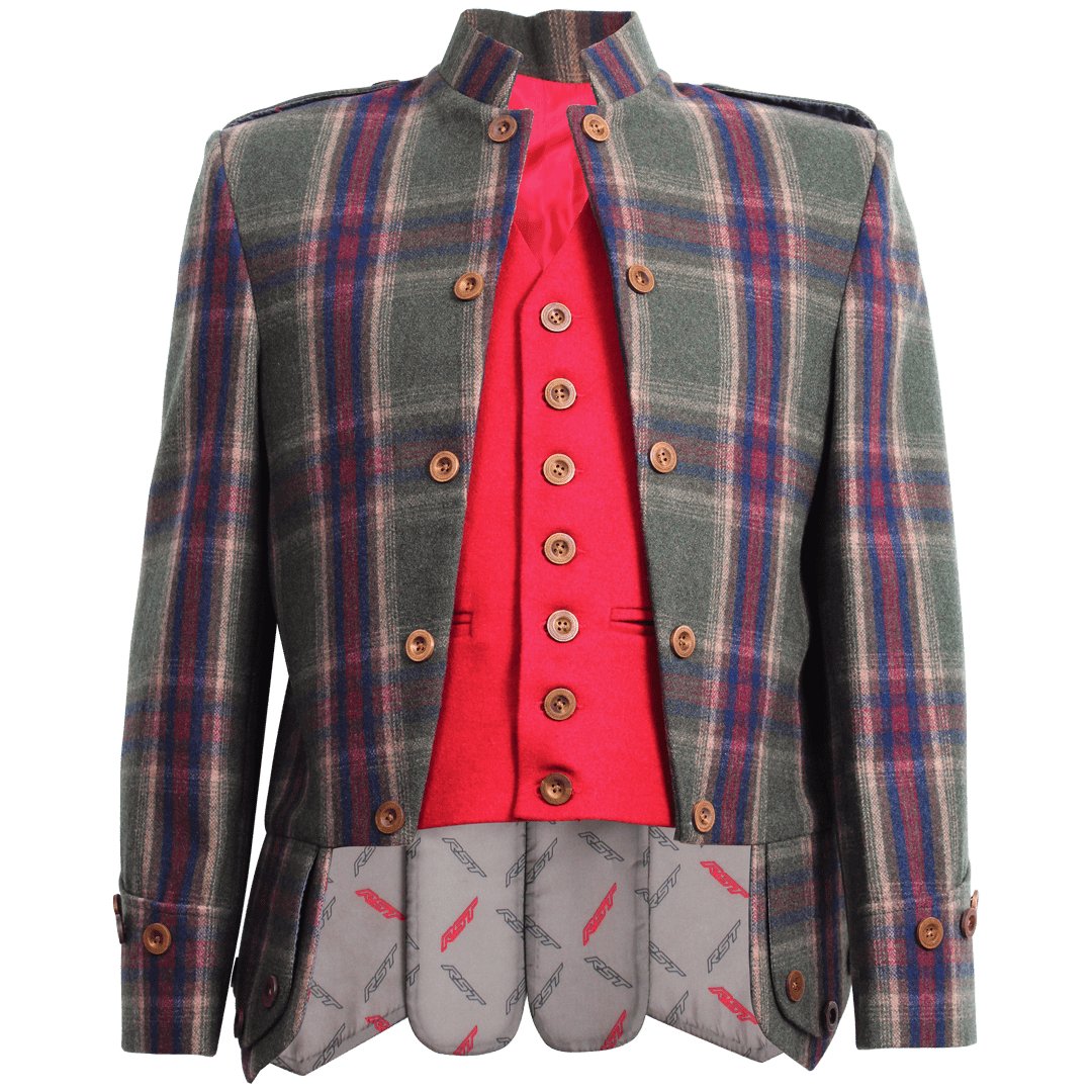 Ettrick Tweed Sheriffmuir Jacket With Red Waistcoat – Imperial Highland ...