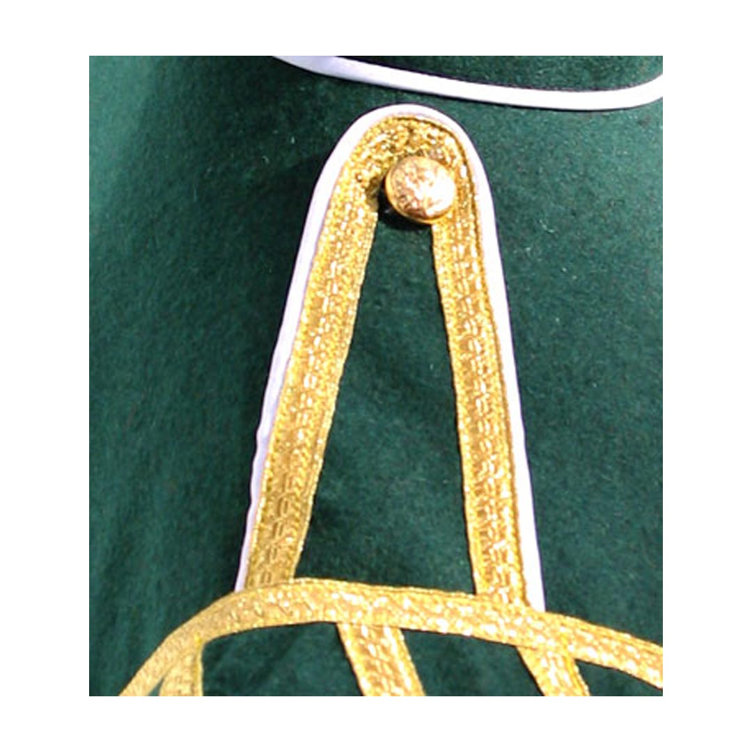 Pipe Band Doublet Green White Gold Braid And White Piping – Imperial ...