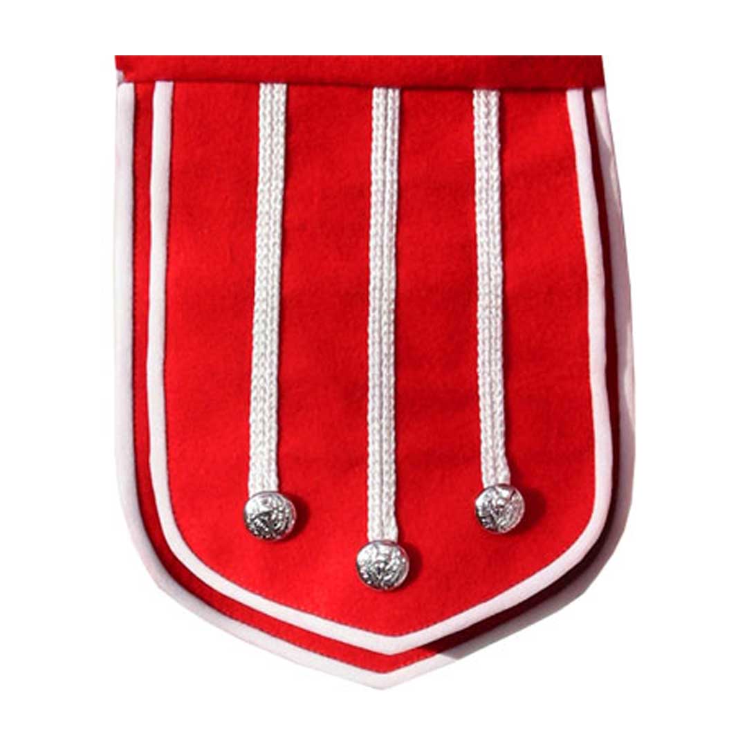 Pipe Band Doublet Red With White Piping – Imperial Highland Supplies