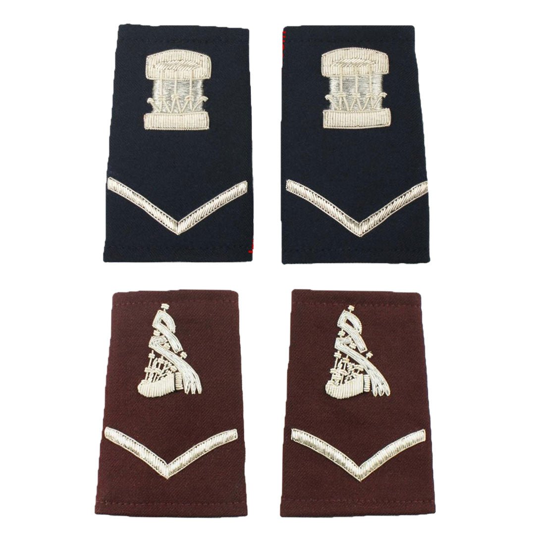 Piper And Drummer Shoulder Rank Slides Strips – Imperial Highland Supplies